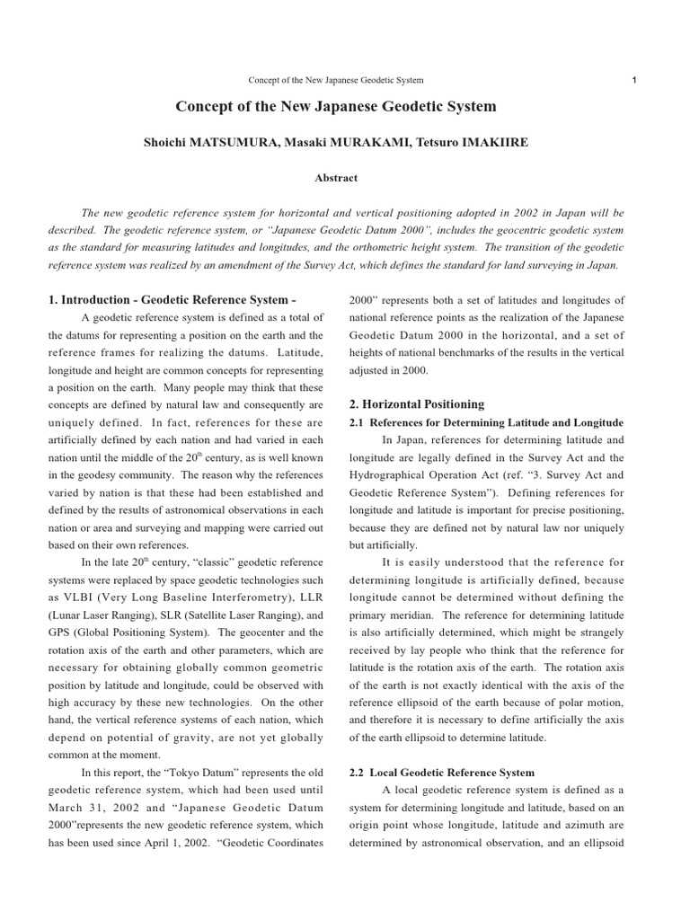 JAPAN | PDF | Geodesy | Latitude