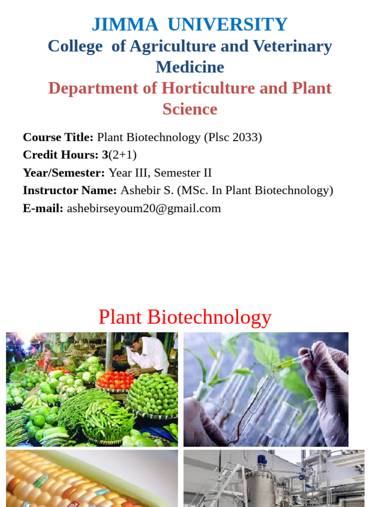 Biotechnology CH 1 | PDF | Biotechnology | Genetic Engineering