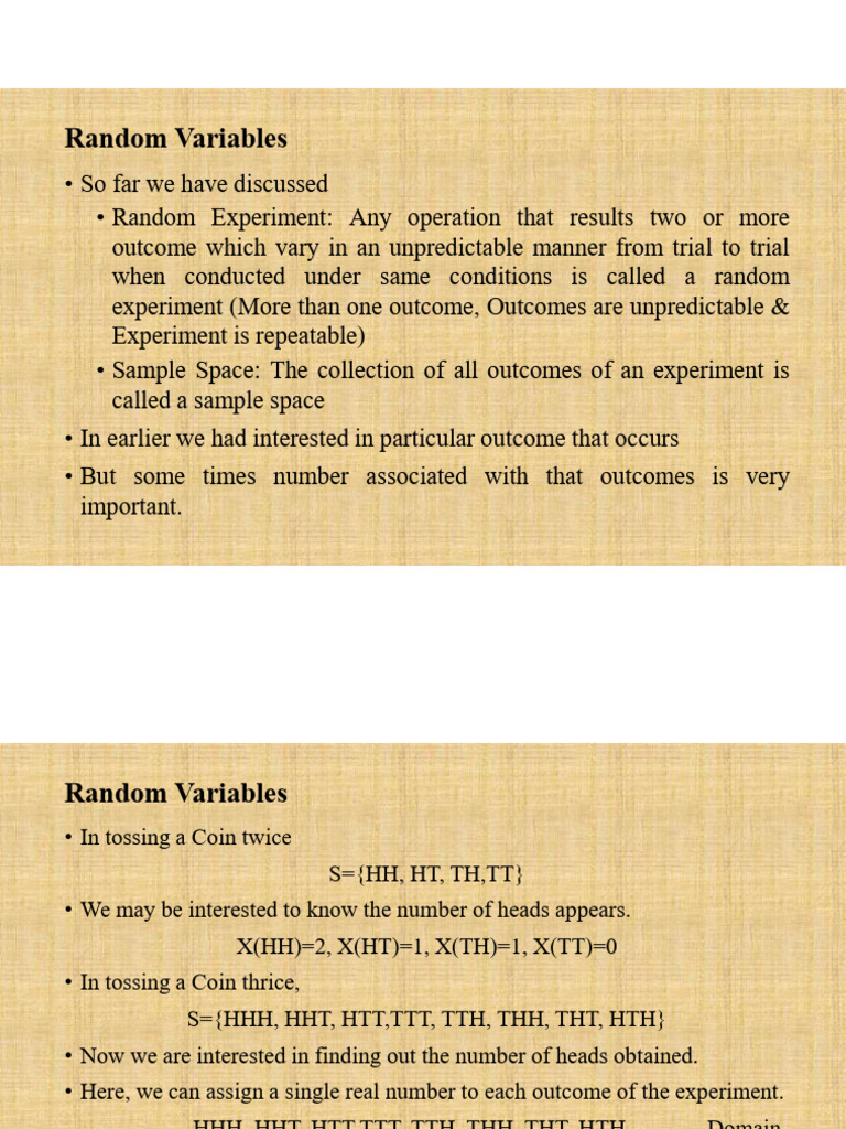 Understanding Random Variables and Distributions | PDF | Probability Distribution | Random Variable