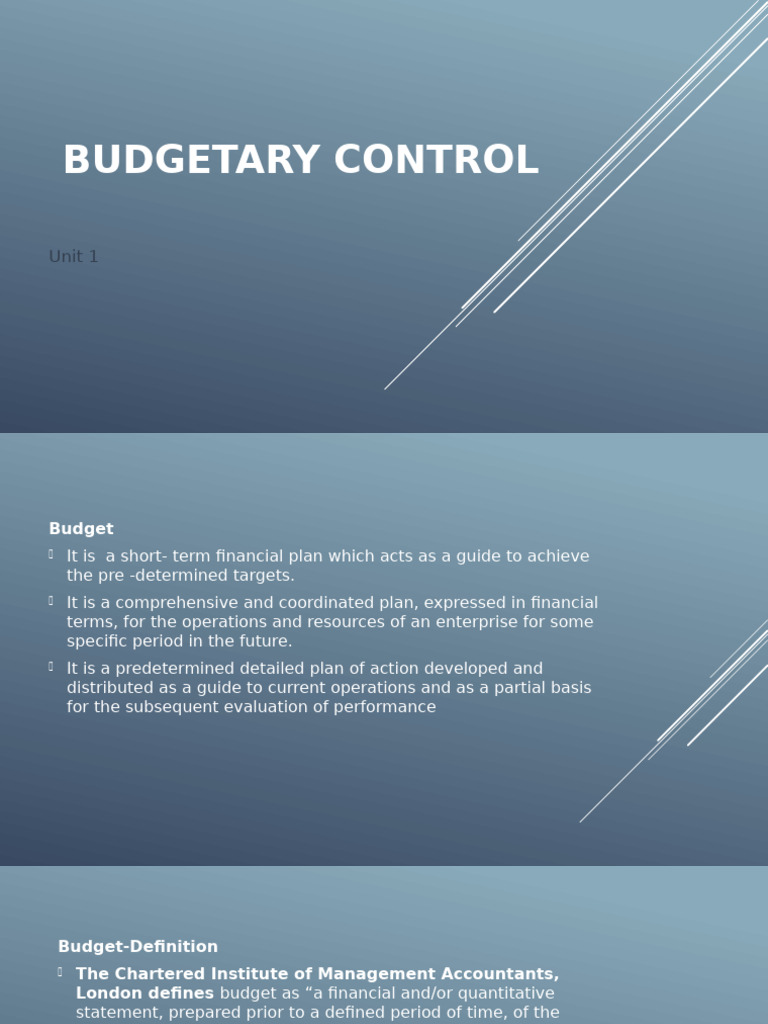 Budgeting Budgetary Control | PDF | Budget | Business