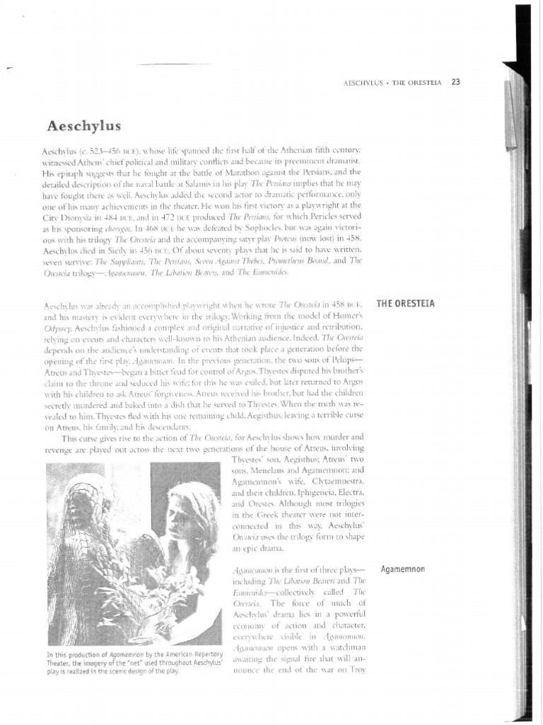 Aeschylus' THE LIBATION BEARERS | PDF