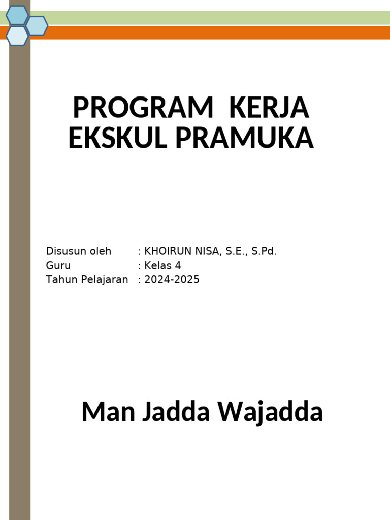 Program Pramuka SD 2024-2025 | PDF