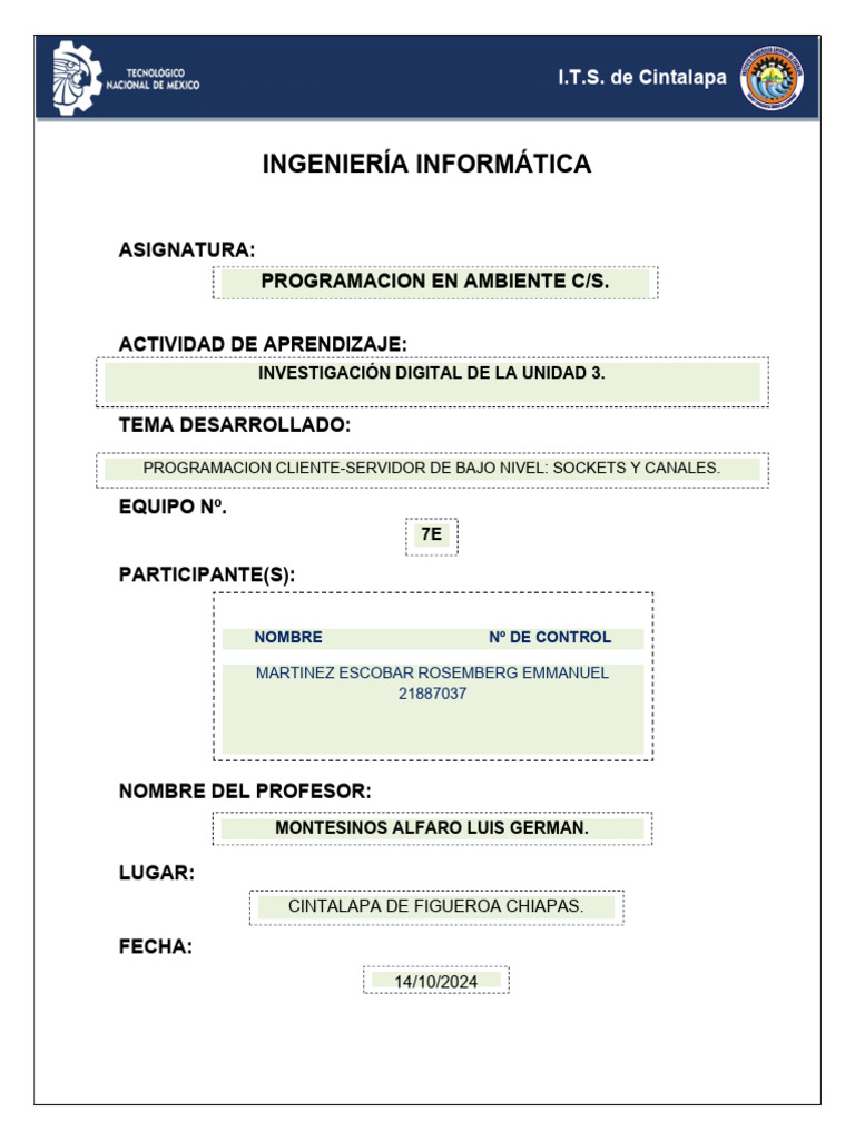 U3 - Programacion Ambiente Cliente-Servidor | PDF | Informática | Ciencias de la Computación