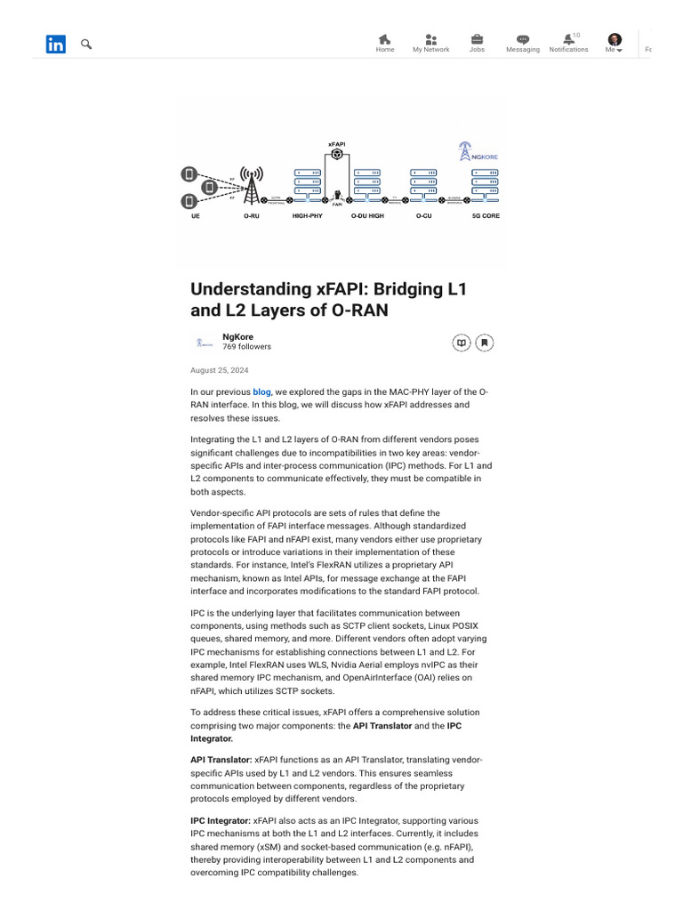 Understanding xFAPI - Bridging L1 and L2 Layers of O-RAN - LinkedIn | PDF | Debugging | Software ...