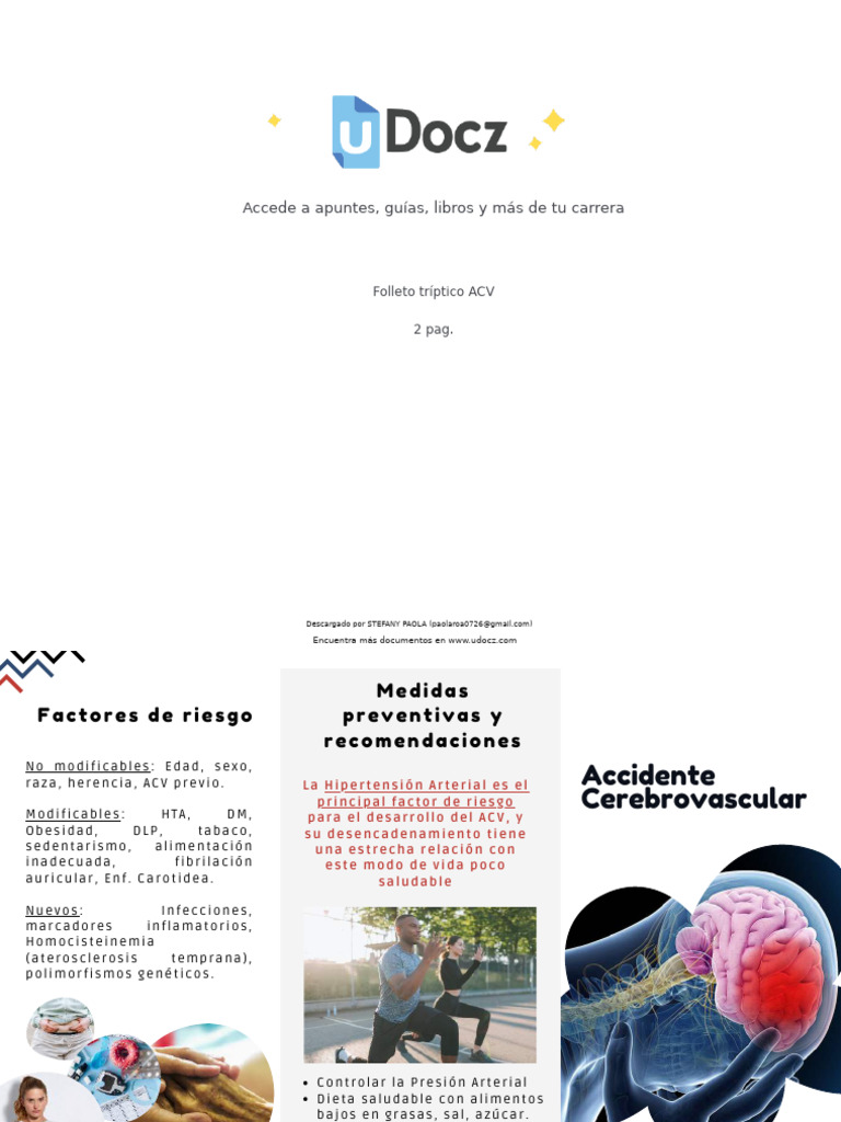 Folleto Triptico Acv 762567 Downloadable 7217420 | PDF | Carrera | Obesidad