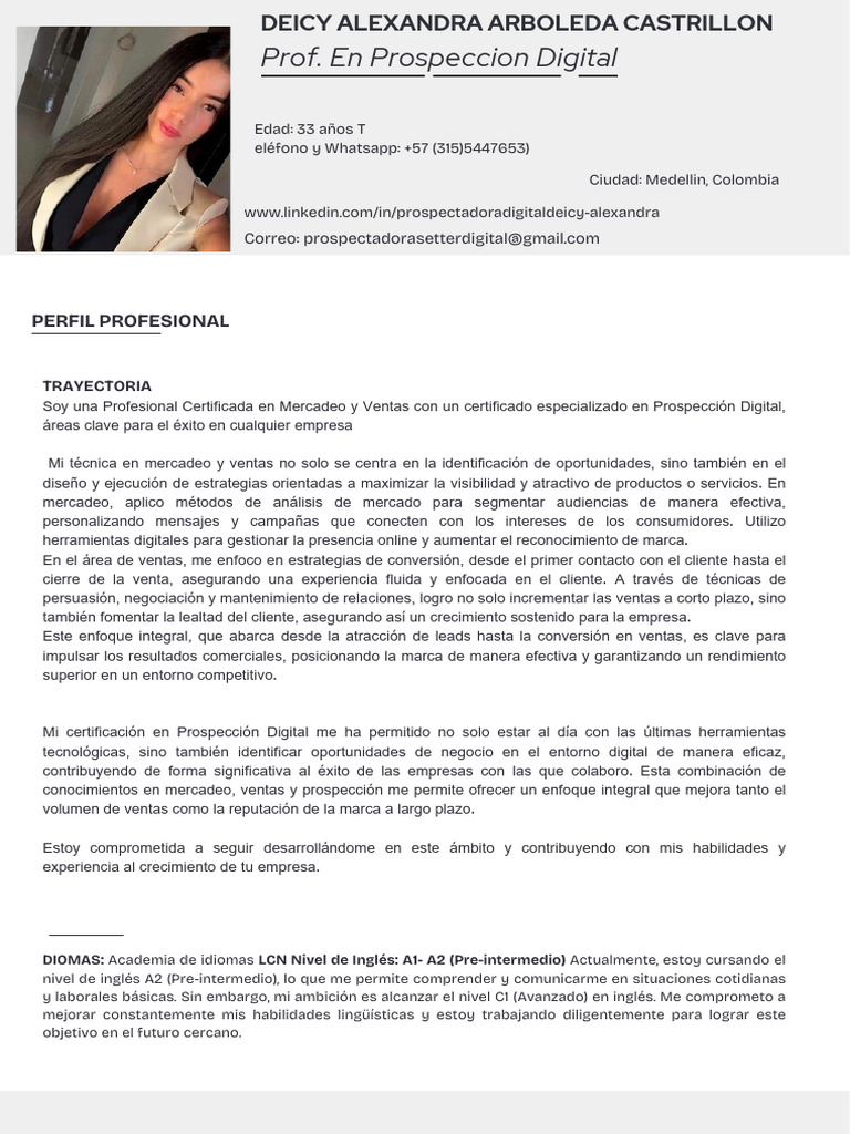 Curri - Culum Profesional | PDF | Marketing | Marca