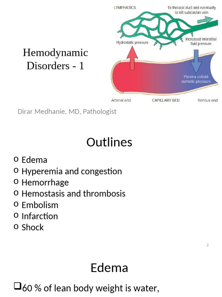 Hemodynamic Disorders 1 | PDF | Coagulation | Thrombosis