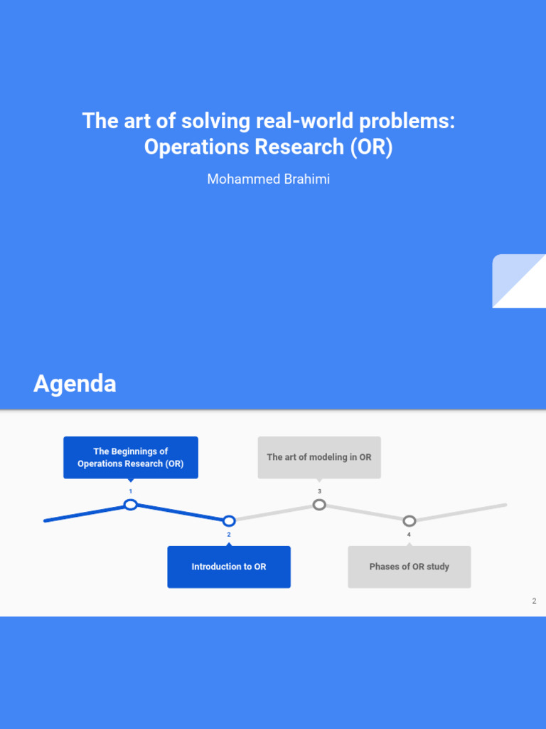 The Art of Solving Real-World Problems - Operations Research (OR) | PDF | Mathematical ...