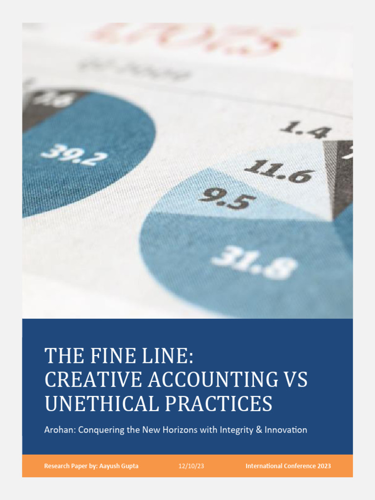 Paper - Creative Accounting Vs Unethical Practices by Aayush Gupta ...