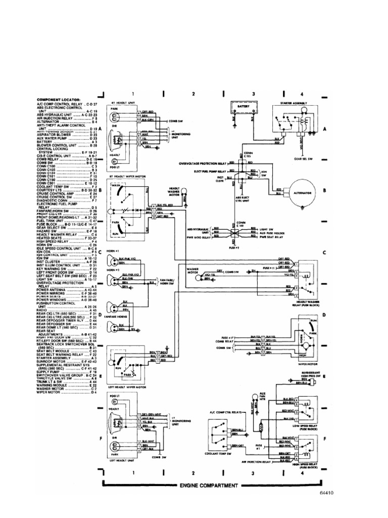 Wiring Diagrams Fig. 1: Engine Compartment (Grids 1-4) | PDF