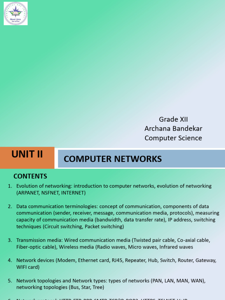 Unit 2 - Computer Network 12 Cs | PDF | World Wide Web | Internet & Web