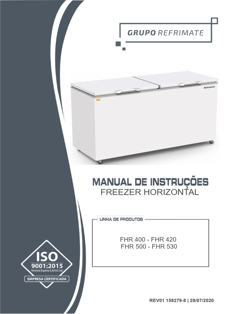 Manual de Instrucoes Freezer Rev01 PDF | PDF | Calor | Temperatura