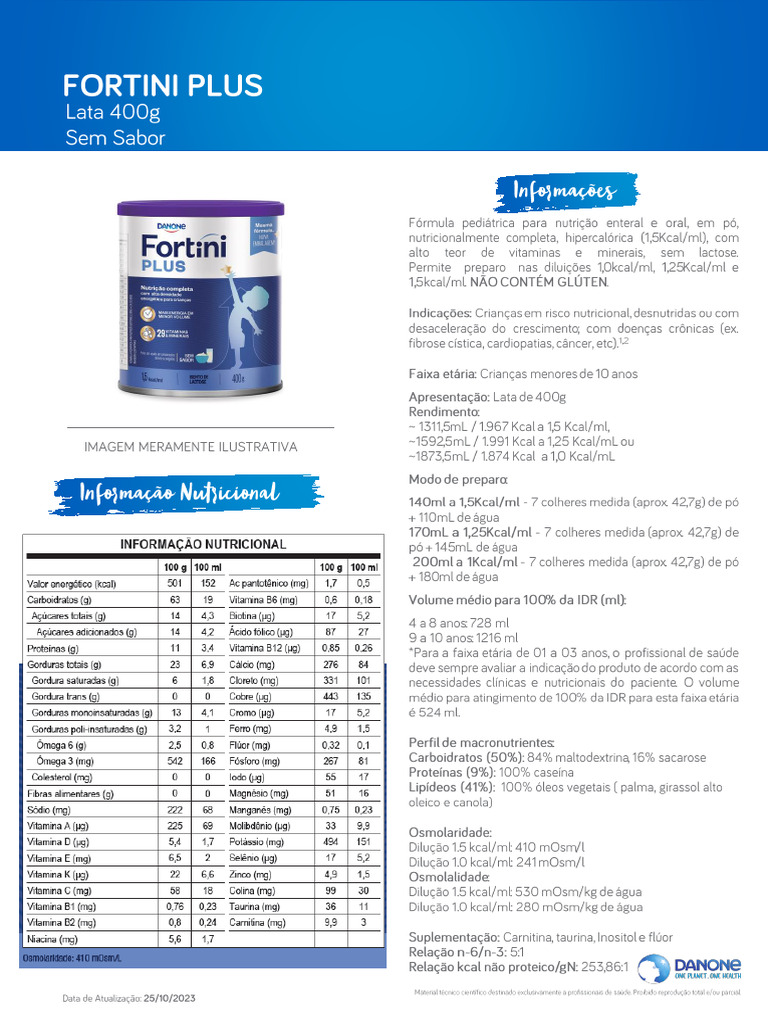 Ficha Tecnica - Fortini Plus Sem Sabor | PDF | Self-Improvement