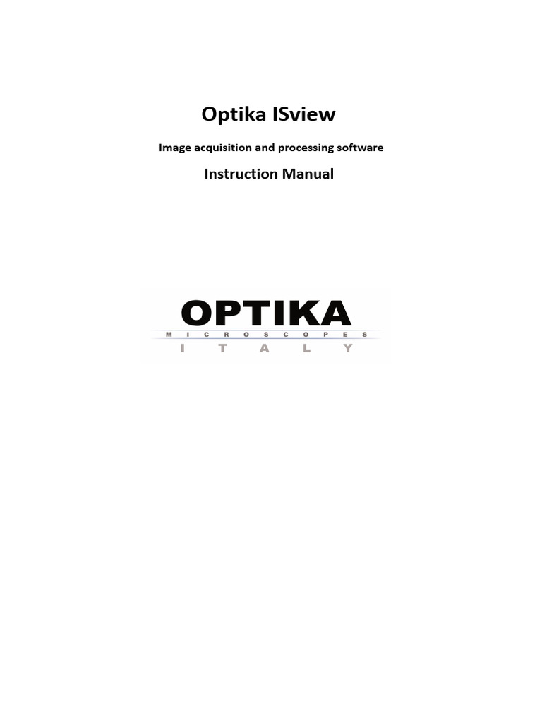 Optika ISview Manual | PDF | Exposure (Photography) | Circle