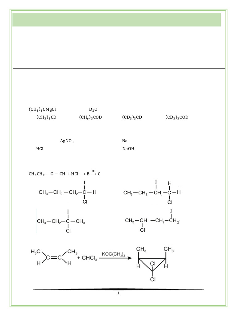 C25 CHEMISTRY Practice Sheet - Aliphatic Hydrocarbons | PDF | Methyl ...