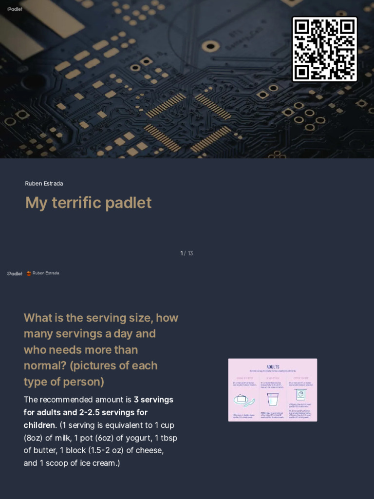 My Terrific Padlet-Slideshow | PDF | Milk | Cheese