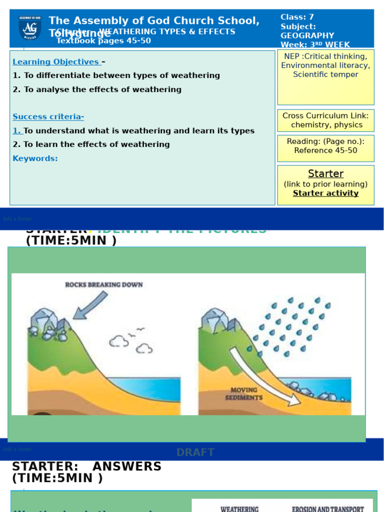 Understanding Weathering Types & Effects | PDF | Weathering | Physical ...