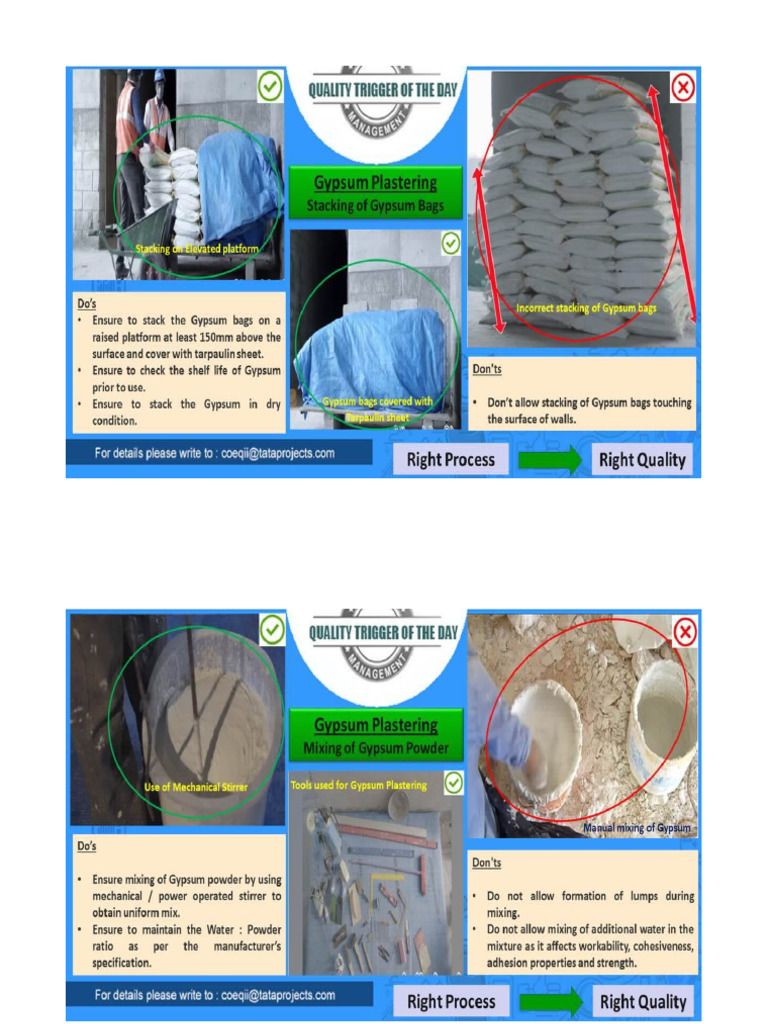 Gypsum Work Tolerances and Guidelines | PDF