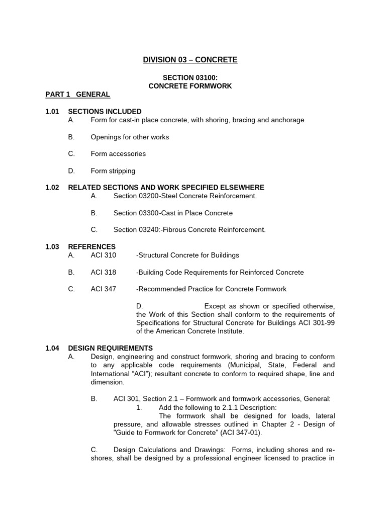 Concrete Formwork | PDF | Concrete | Civil Engineering