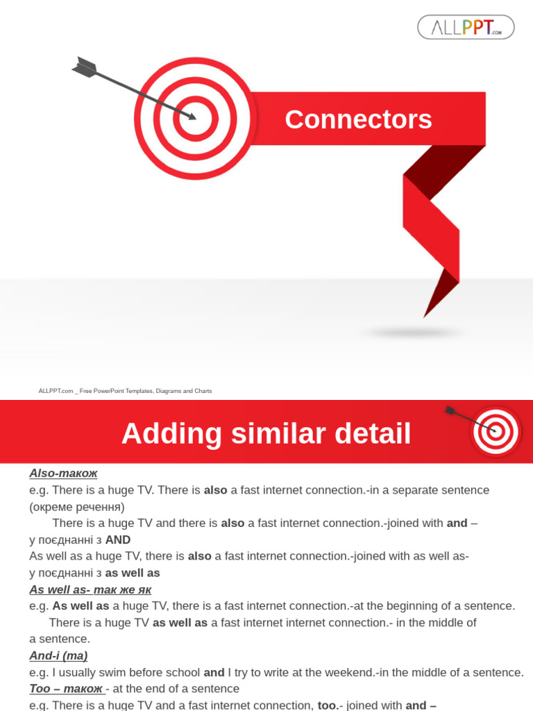 PowerPoint Connectors: Add Detail & Contrast | PDF
