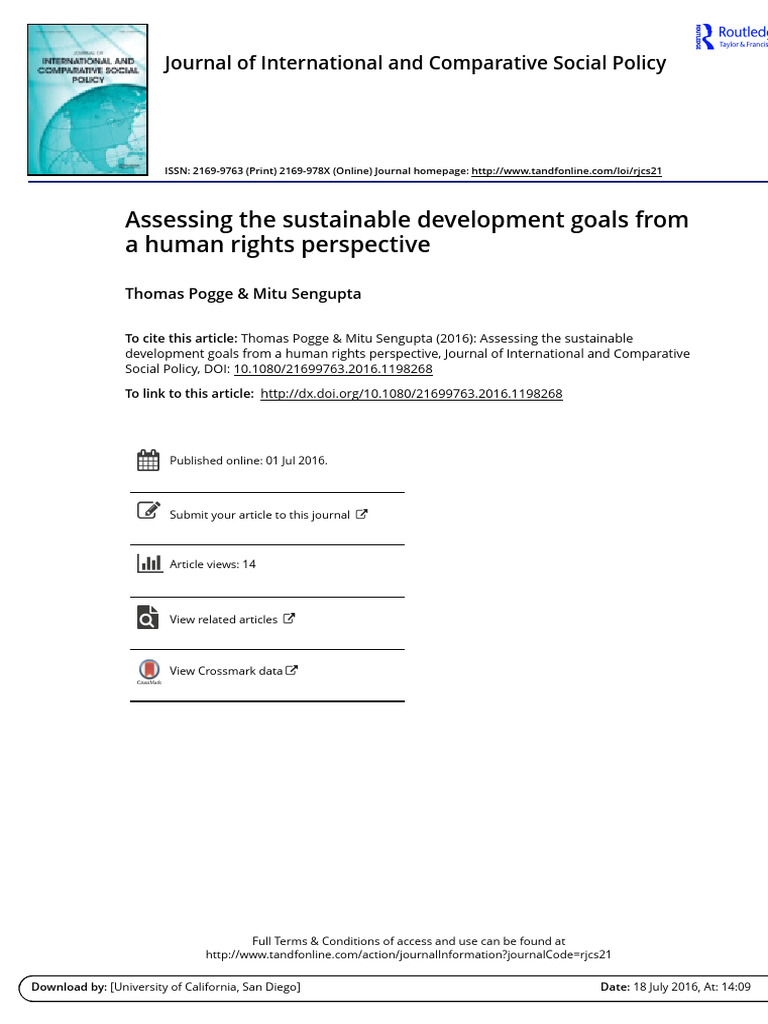 Assessing The Sustainable Development Goals From A Human Rights ...