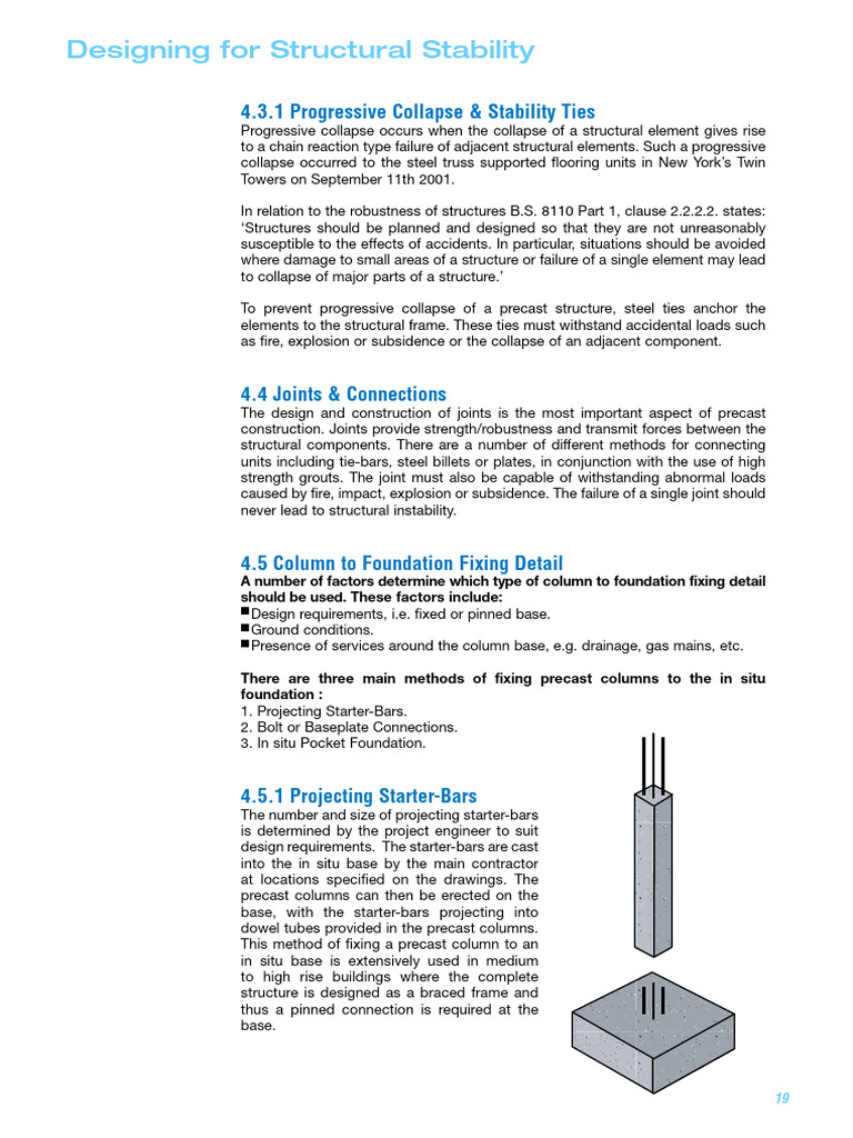 Progressive Collapse & Structural Stability | PDF | Precast Concrete ...