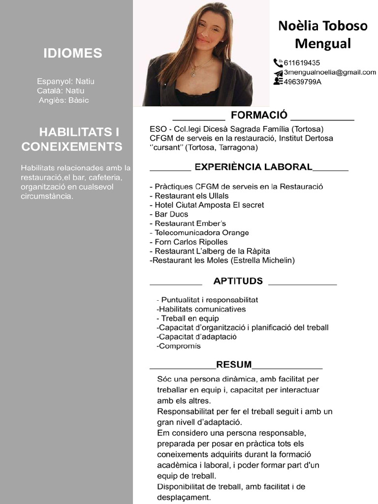 Curriculum Vitae - Docx (3) Noelia | PDF