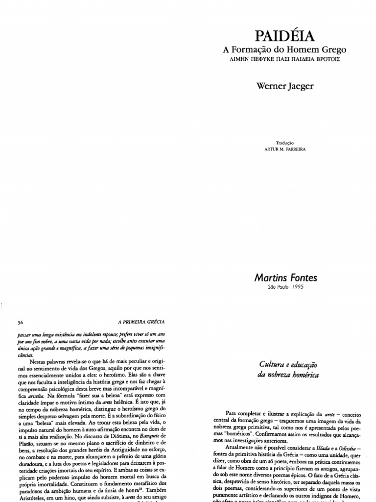Cultura e educação - Werner Jaeger | PDF