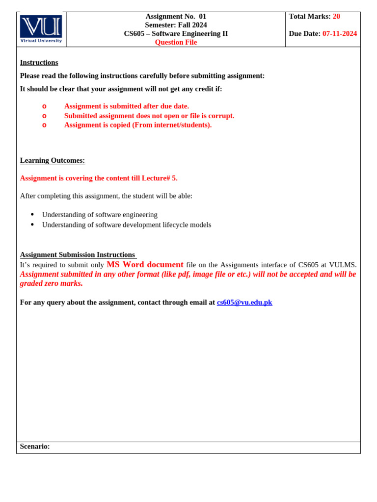 Fall 2024 - CS605 - 1 | PDF