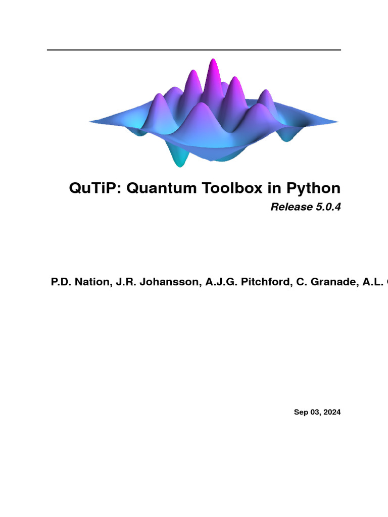 Qutip Readthedocs Io en Qutip 5.0.x | PDF | Quantum Mechanics | Theoretical Physics