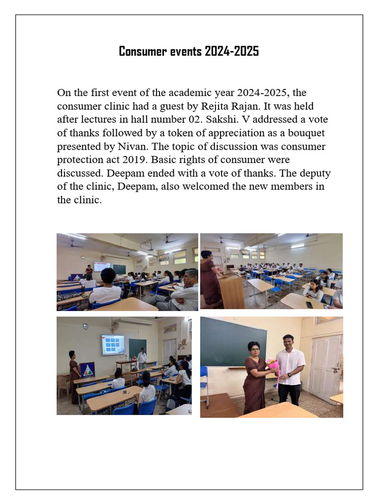 Consumer Events 2024 25 | PDF