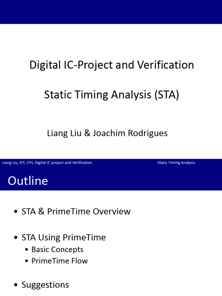 PrimeTime Slides | PDF | Electrical Engineering | Electronic Design Automation