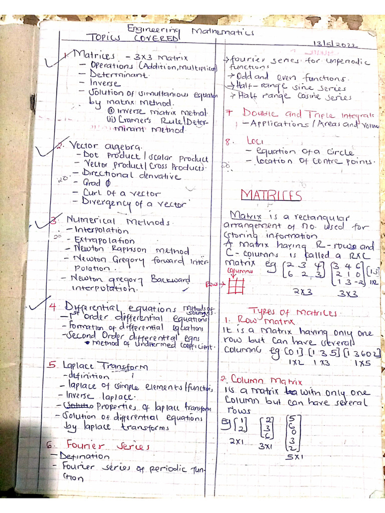 Mathematics Hand Written. | PDF