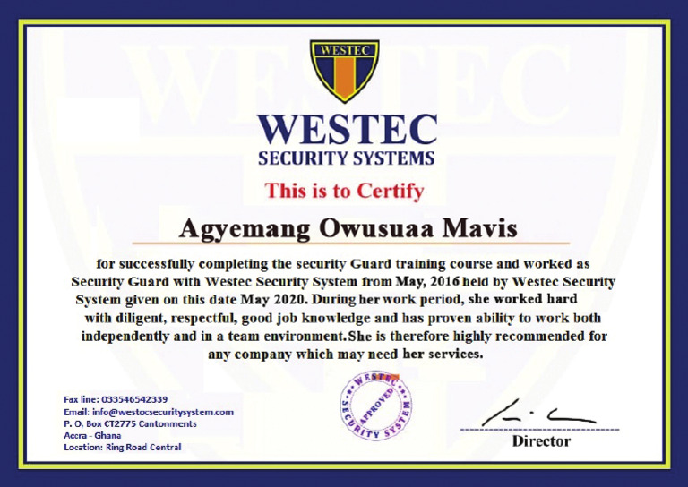 Westec Security Cert Mavis | PDF