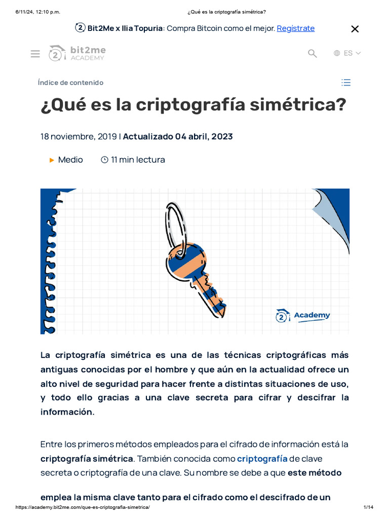 ¿Qué Es La Criptografía Simétrica | PDF | Clave (criptografía) | Criptografía