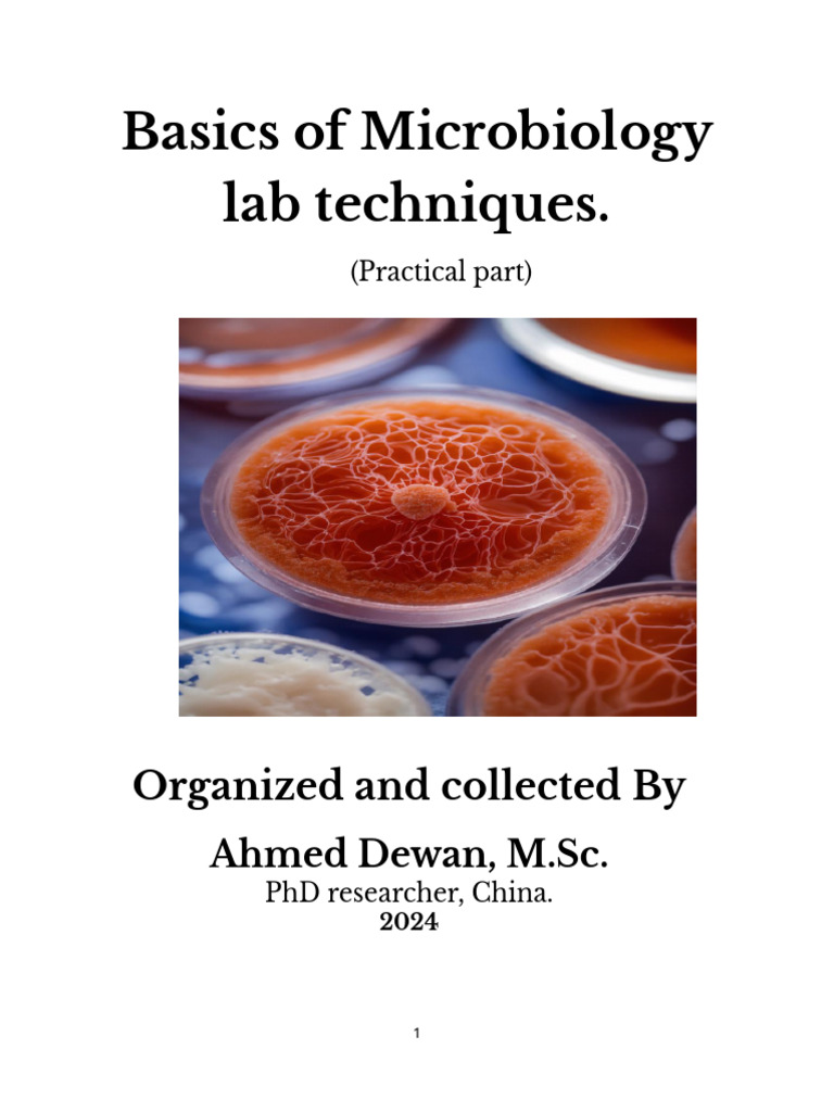 Basics of Microbiology Lab Techniques | PDF | Bacteria | Colony Forming Unit