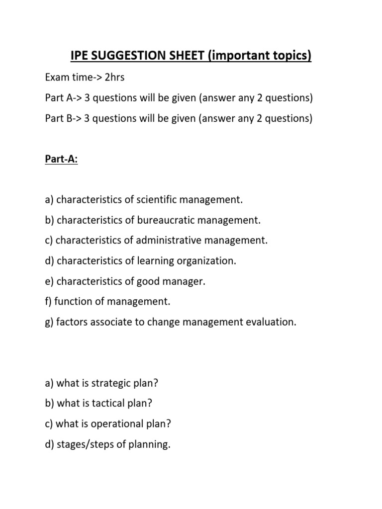 Ipe Suggestion Sheet | PDF | Career & Growth | Computers