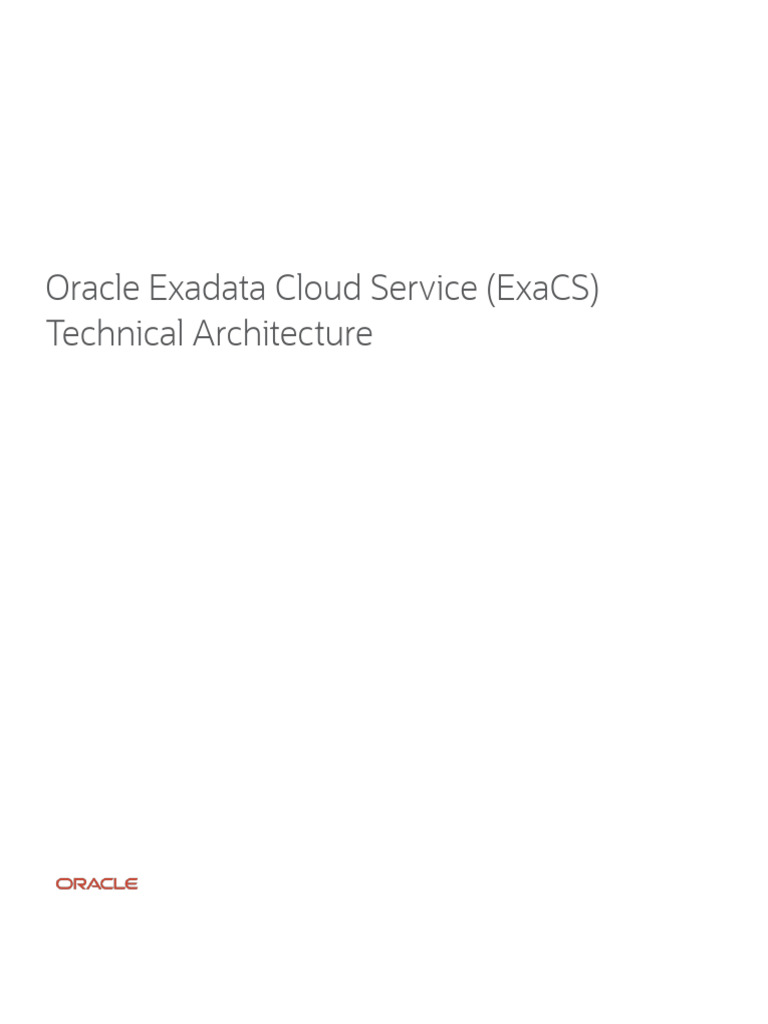 exacs_arch | PDF | Cloud Computing | Databases