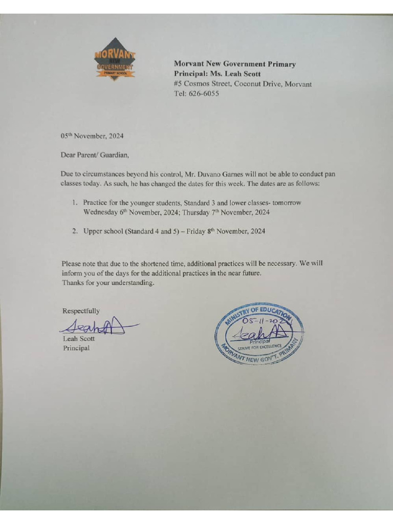 Pan Letter To Parents | PDF