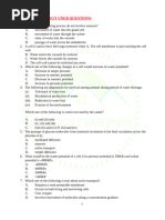 Osmosis Exam Questions and Markscheme | PDF | Vacuole | Osmosis