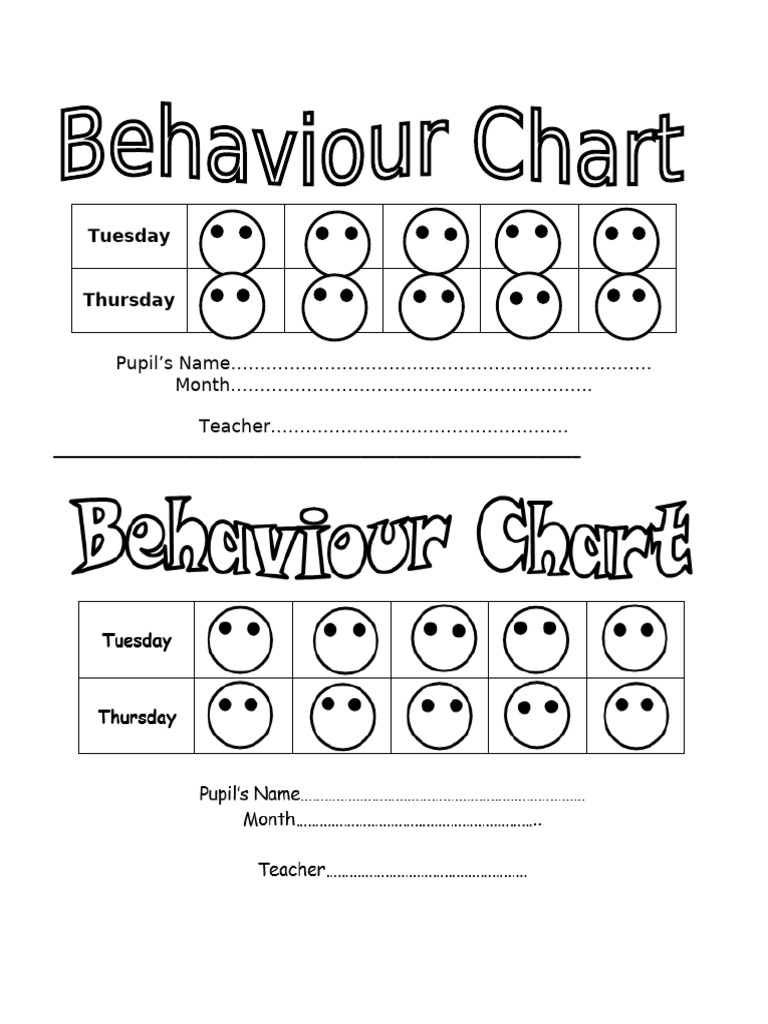 Behaviour Chart Mothly | PDF