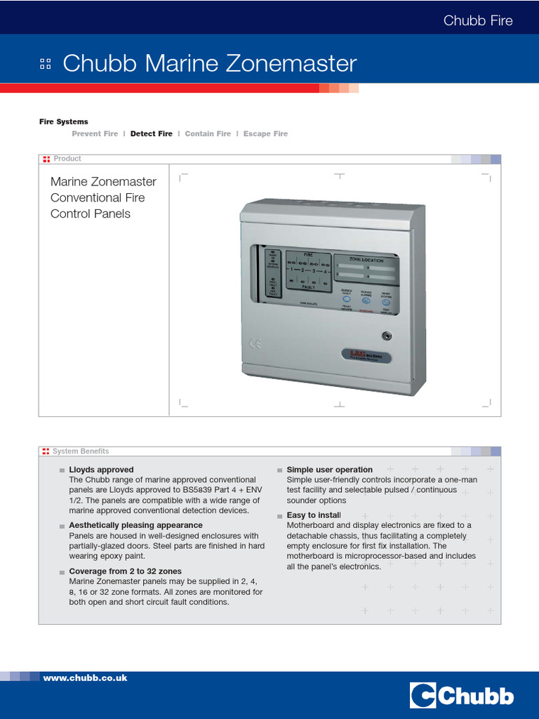 Chubb Marine Zonemaster Fire Panels | PDF | Battery Charger | Computer ...
