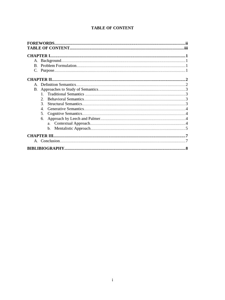 A Paper of Approaches To Study of Semantics by Group 4 | PDF | Semantics | Syntax