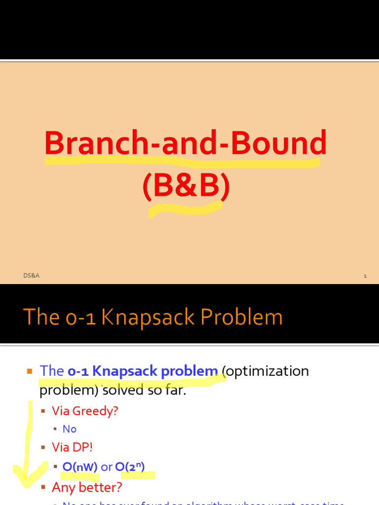 Branch And Bound Pdf Computer Science Algorithms And Data Structures