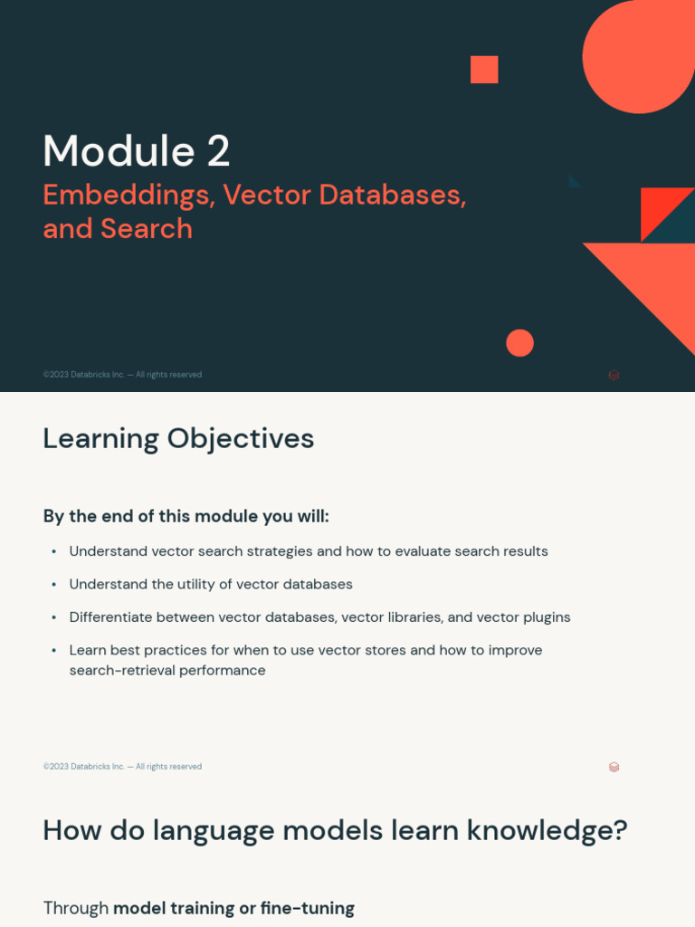 Embeddings Vector Databases And Search In Llm Pdf Databases 0765