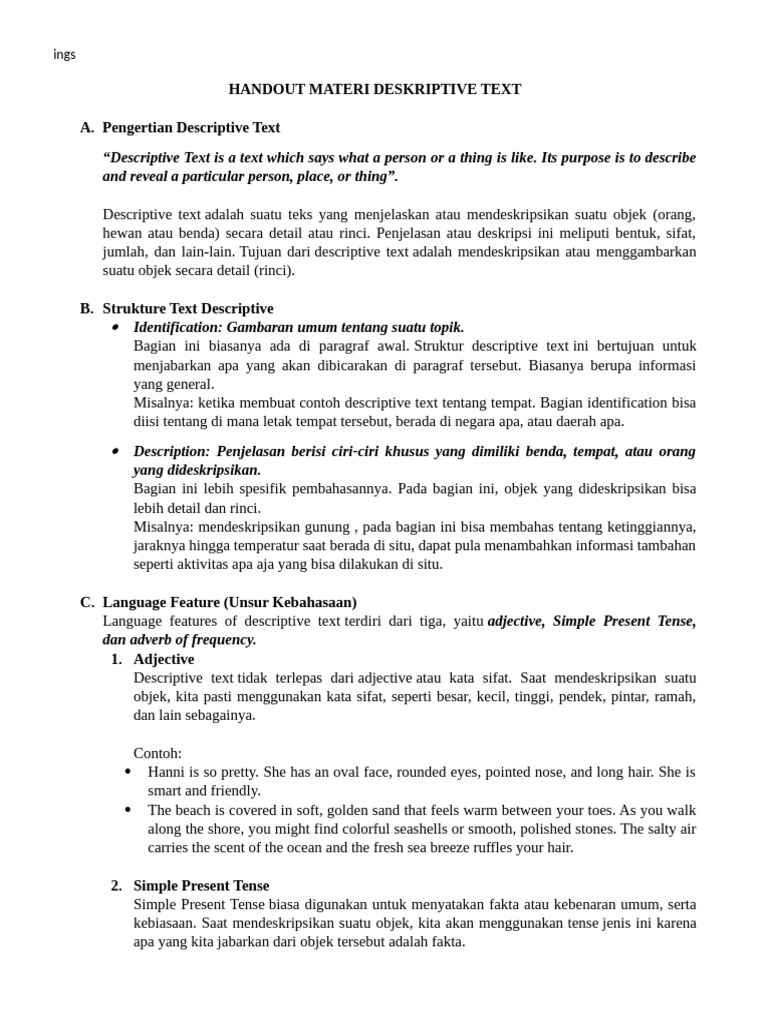 Handout Descriptive | PDF