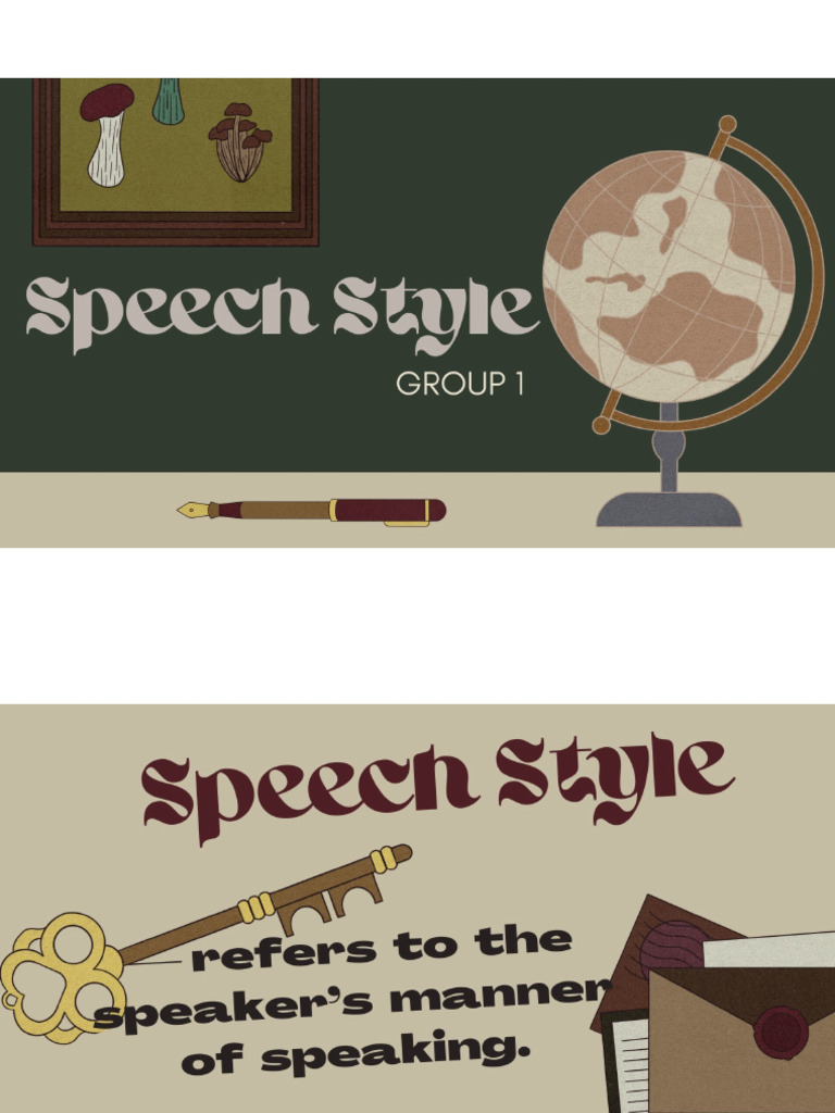 Speech Styles | PDF
