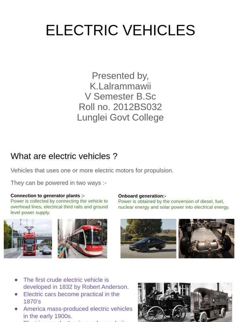 Electric Vehicles | PDF | Electric Vehicle | Vehicles