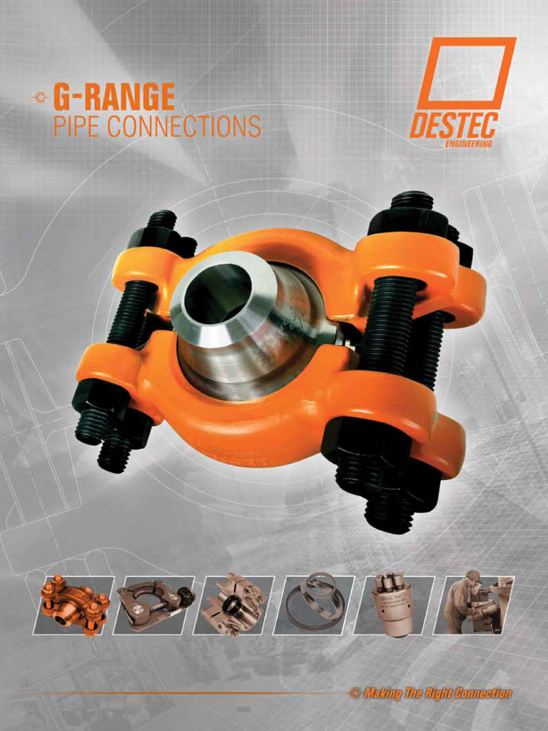G Range Clamp Connectors (DESTEC) | PDF | Pipe (Fluid Conveyance ...