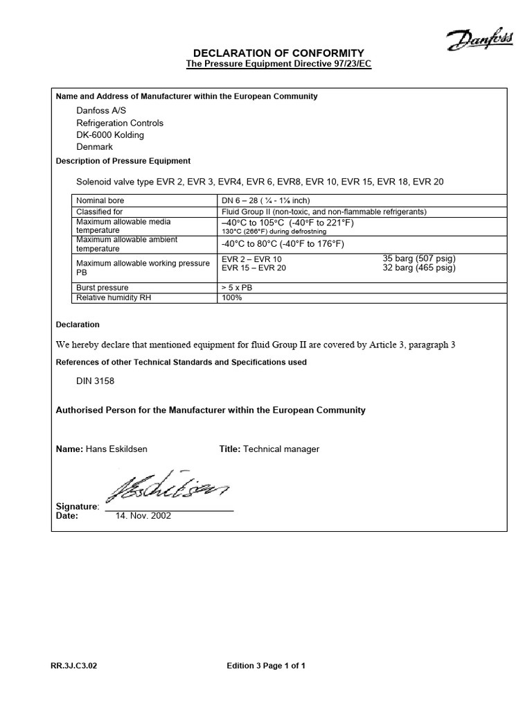 Danfoss - Evr 10B | PDF | Technology & Engineering